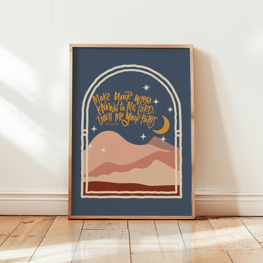 Boho Bible Verse Wall Art, Modern Boho Printable, Christian Decor ...