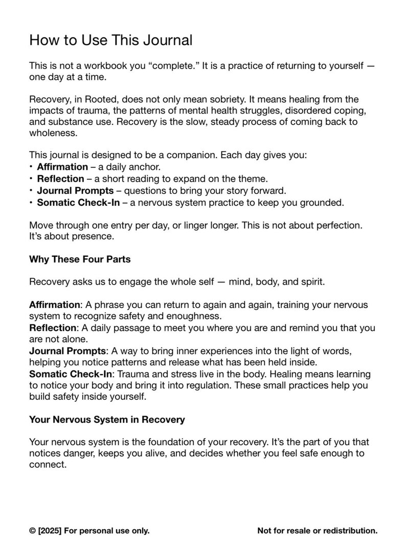 Rooted 31-day Trauma-informed Healing Journal | Recovery, Mental Health ...