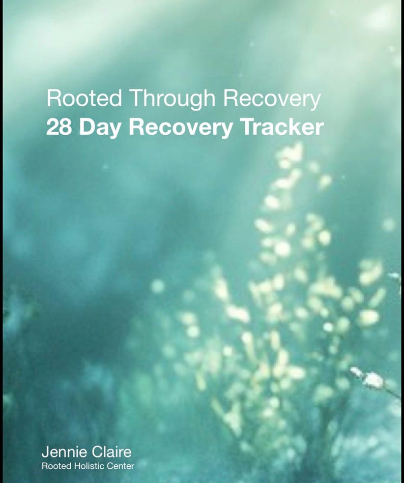 Rooted 28-day Recovery Tracker | Printable Mental Health, Sobriety ...