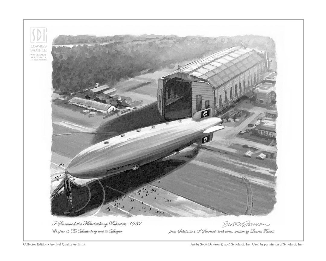 I SURVIVED the Hindenburg Disaster Art Print, Archival Quality, Chap.3 ...
