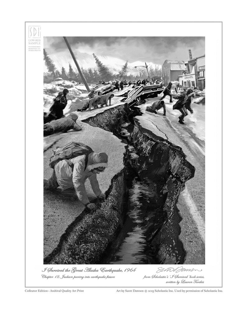 I SURVIVED the Great Alaska Earthquake Art Print, Archival Quality ...