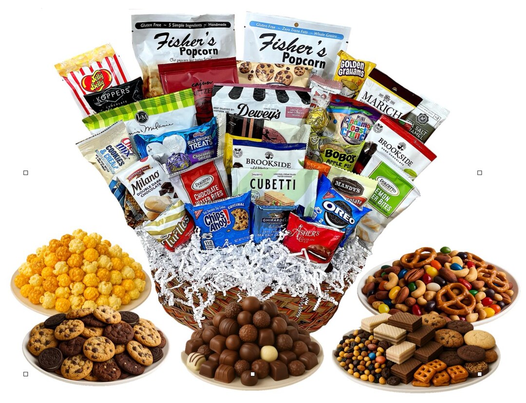 Hand-crafted Easter Gift Basket of Assorted Chocolates, Cookies, Candy ...