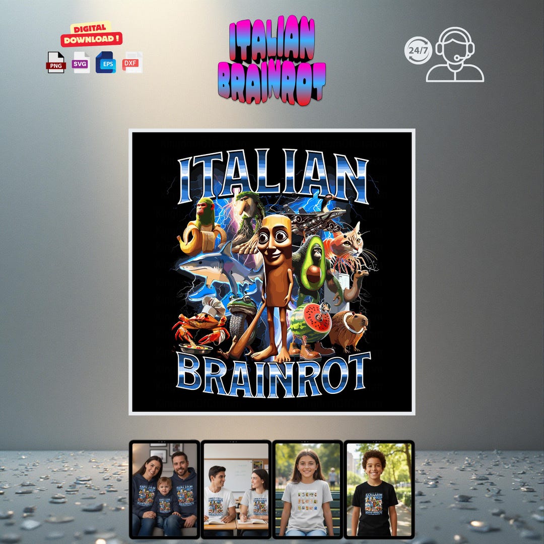 Italian Brainrot Meme Collage Digital Download Funny Internet Humor Art ...