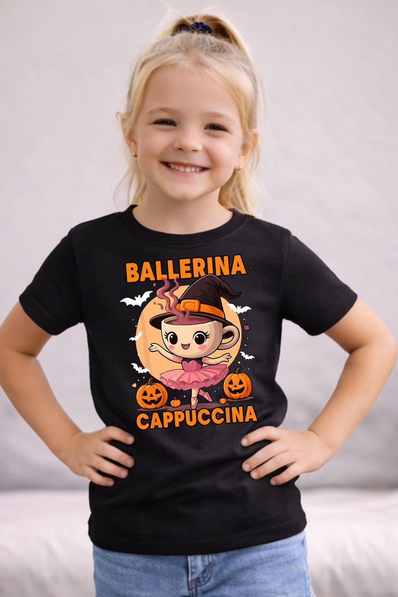 Italian Brainrot Ballerina Cappuccina Halloween PNG SVG, Cute Witch ...