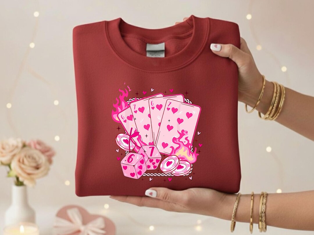 Six Seven Valentine Digital Design, 6 7 Hearts Playing Cards Dice and ...