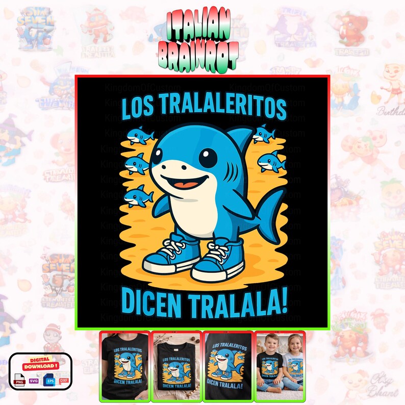 Los Tralaleritos Dicen Tralala Meme PNG Italian Brainrot Shark Funny ...