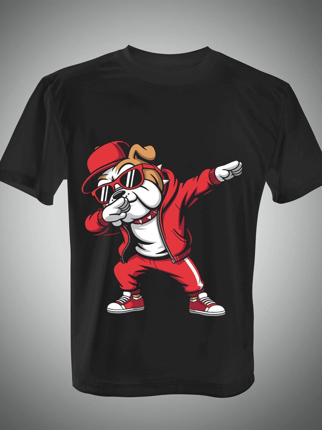 Dabbing Bulldog SVG PNG, Hip Hop Dog Design - Etsy