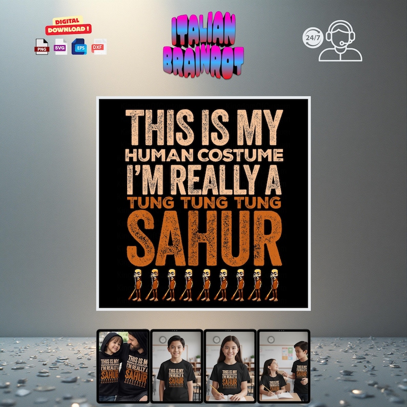 Tung Tung Sahur Meme Poster, Funny Costume Humor (digital Download) - Etsy