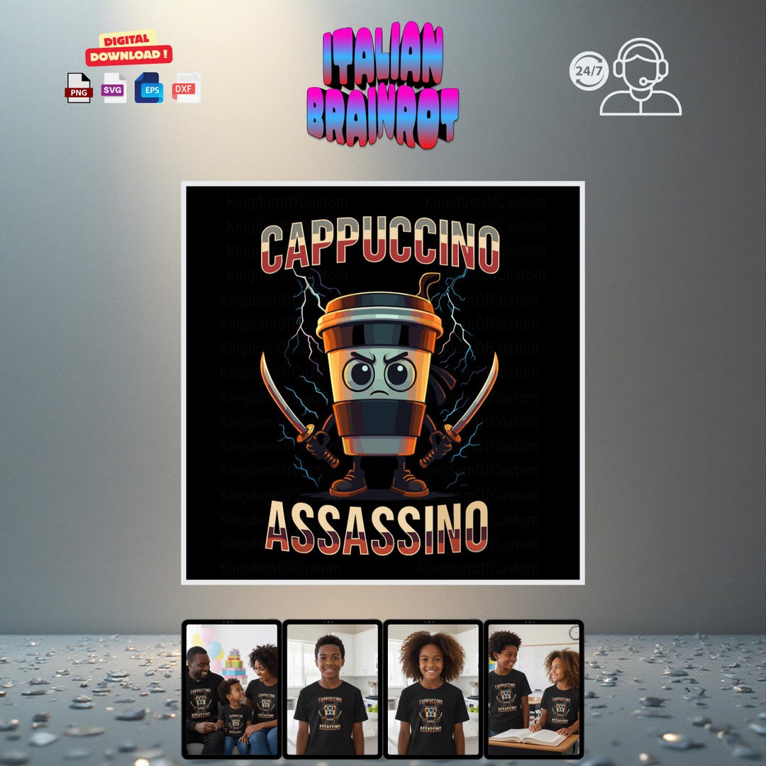 Cappuccino Assassino Ninja Coffee Cup Digital Art (digital Download) - Etsy