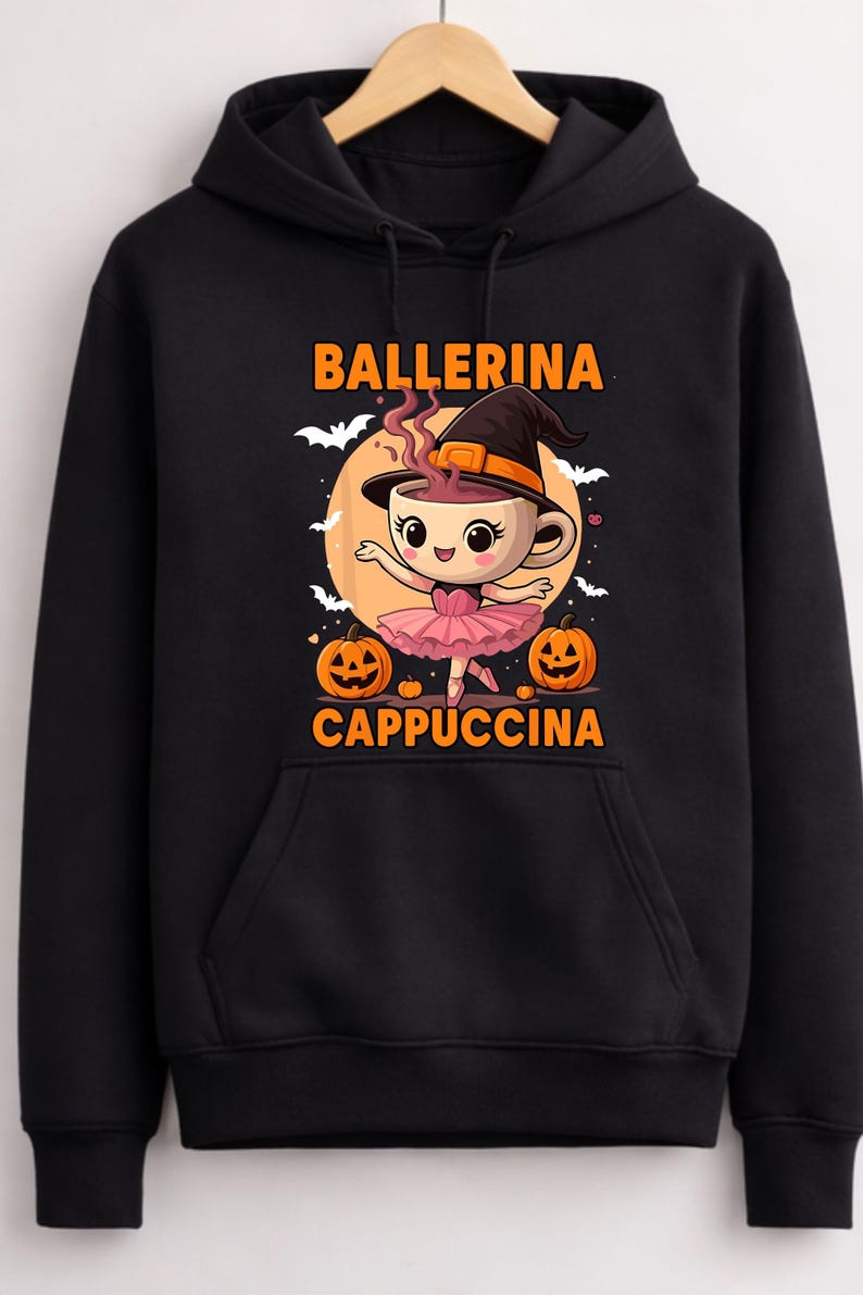 Italian Brainrot Ballerina Cappuccina Halloween PNG SVG, Cute Witch ...