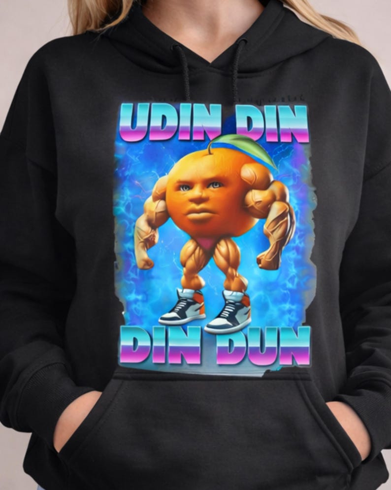 Udin Din Dun Meme PNG Italian Brainrot Muscle Orange Funny Internet ...