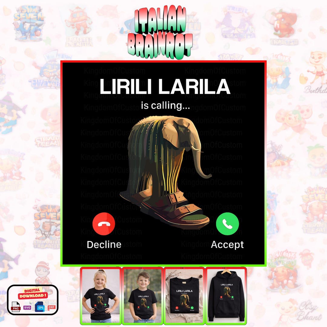 Italian Brainrot Lirili Larila Meme, Funny Incoming Call Design ...