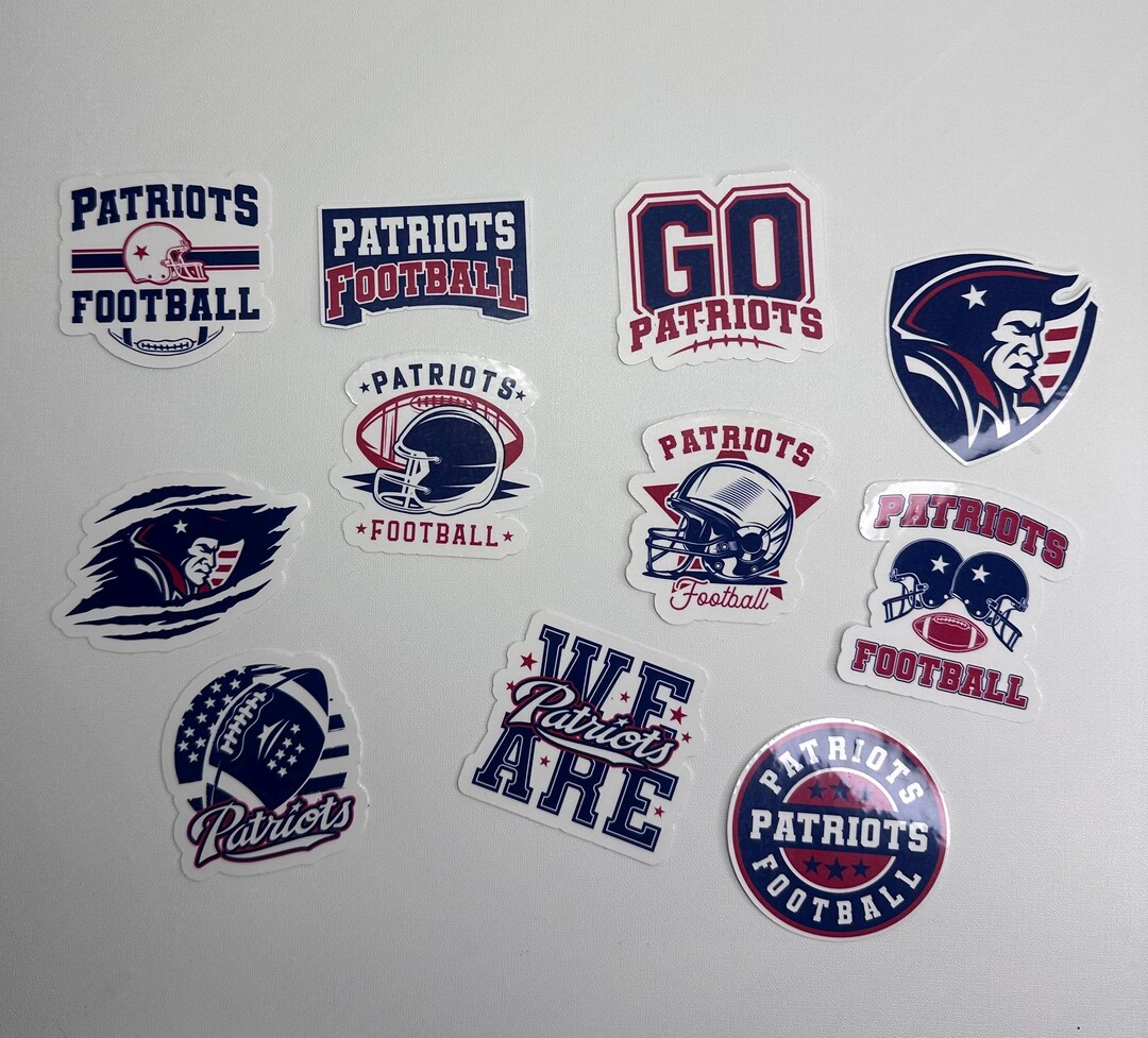 New England Patriots Inspired Sticker Set | Football Fan Decals | Red ...