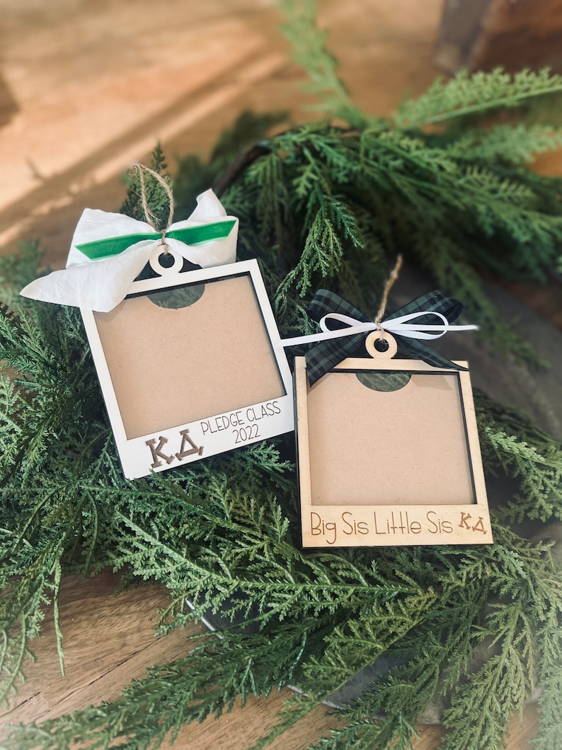 Custom Wording Made to Order Custom Picture Frame Ornaments - Etsy