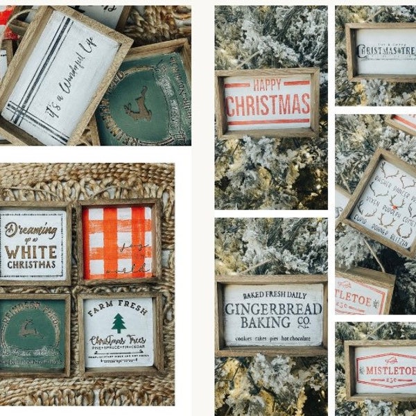 Mini Christmas Signs - Etsy