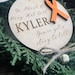 Cancer Ribbon Ring the Bell Chemo Ornament Personalized Engraved Custom ...