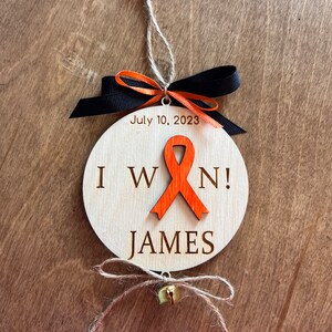 Cancer Ribbon Ring the Bell Chemo Ornament Personalized Engraved Custom ...