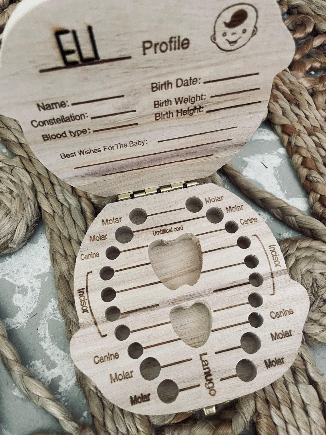 Wooden Tooth Storage Milk Baby Tooth Fairy Box - Etsy