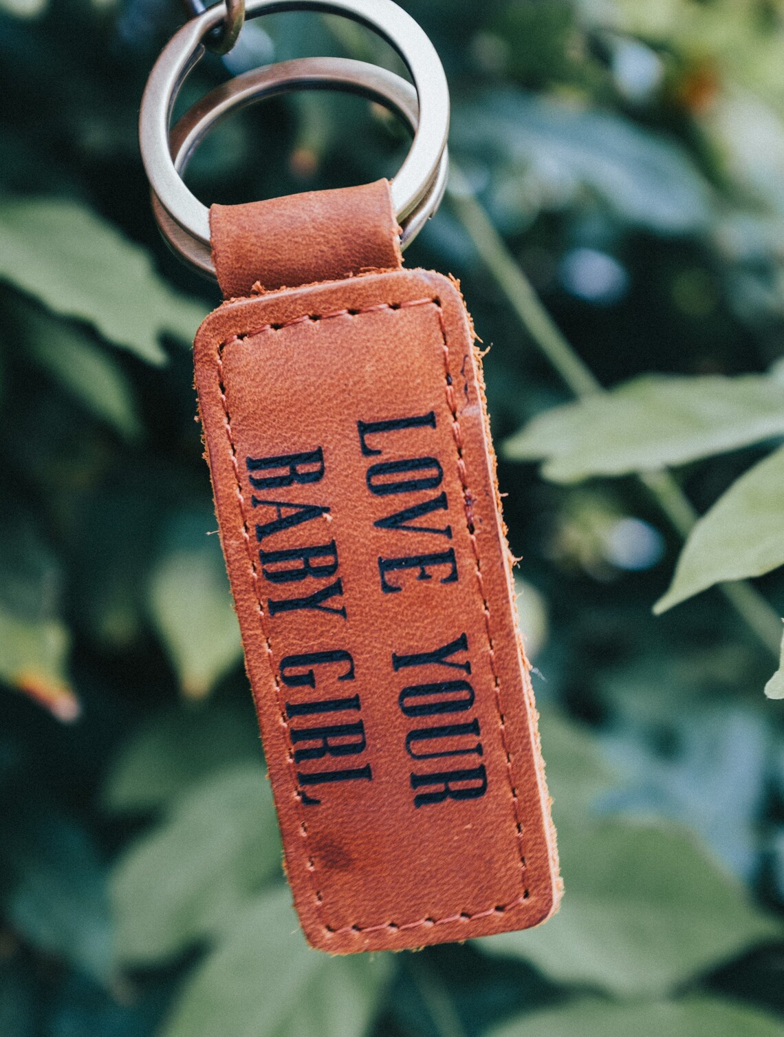 Custom Laser Engraved Genuine Leather Keychain - Etsy