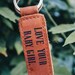 Custom Laser Engraved Genuine Leather Keychain - Etsy