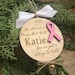 Cancer Ribbon Ring the Bell Chemo Ornament Personalized Engraved Custom ...
