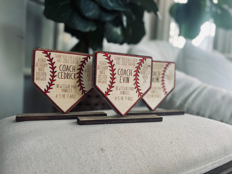 Personalized Baseball Coach Plaque: Laser Engraved T-ball Trophy - Etsy