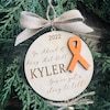 Cancer Ribbon Ring the Bell Chemo Ornament Personalized Engraved Custom ...