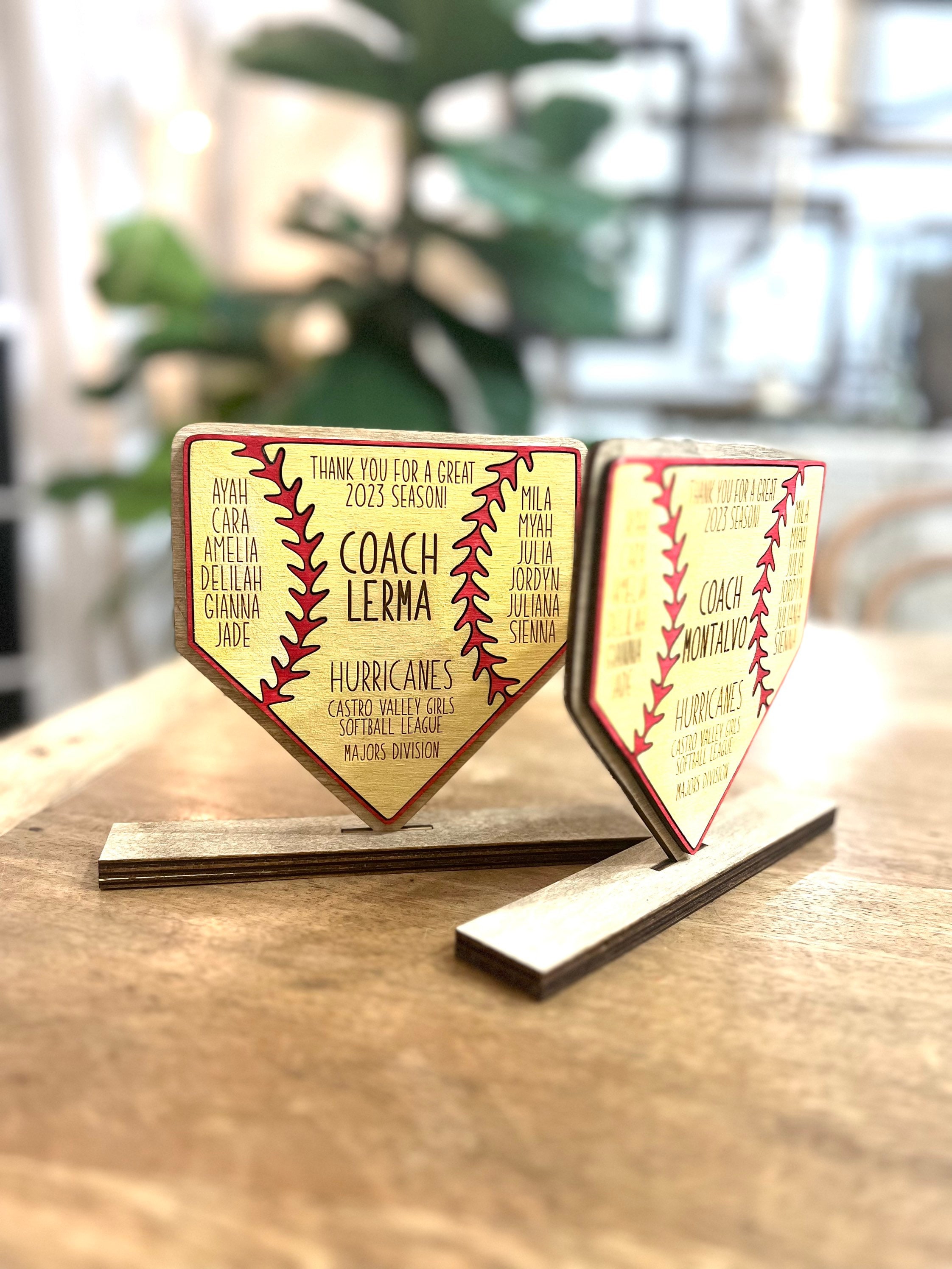 Personalized Baseball Coach Plaque: Laser Engraved Team Award - Etsy