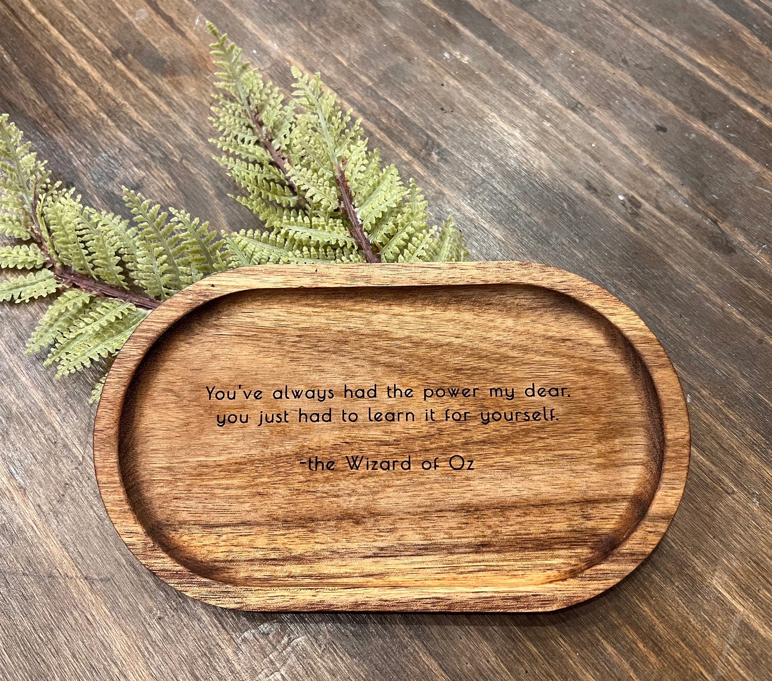 Custom Engraved Wooden Catch All Dish: Personalized Quote Tray - Etsy