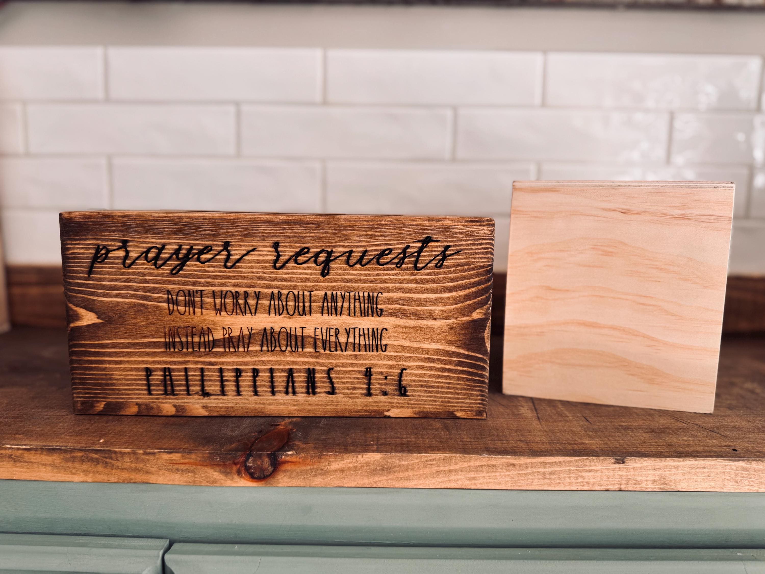 Prayer Request Drop Box Cube Custom Wooden Church Small Group - Etsy