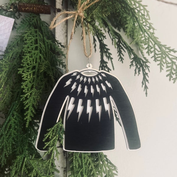 David Rose Lightning Sweater - Etsy