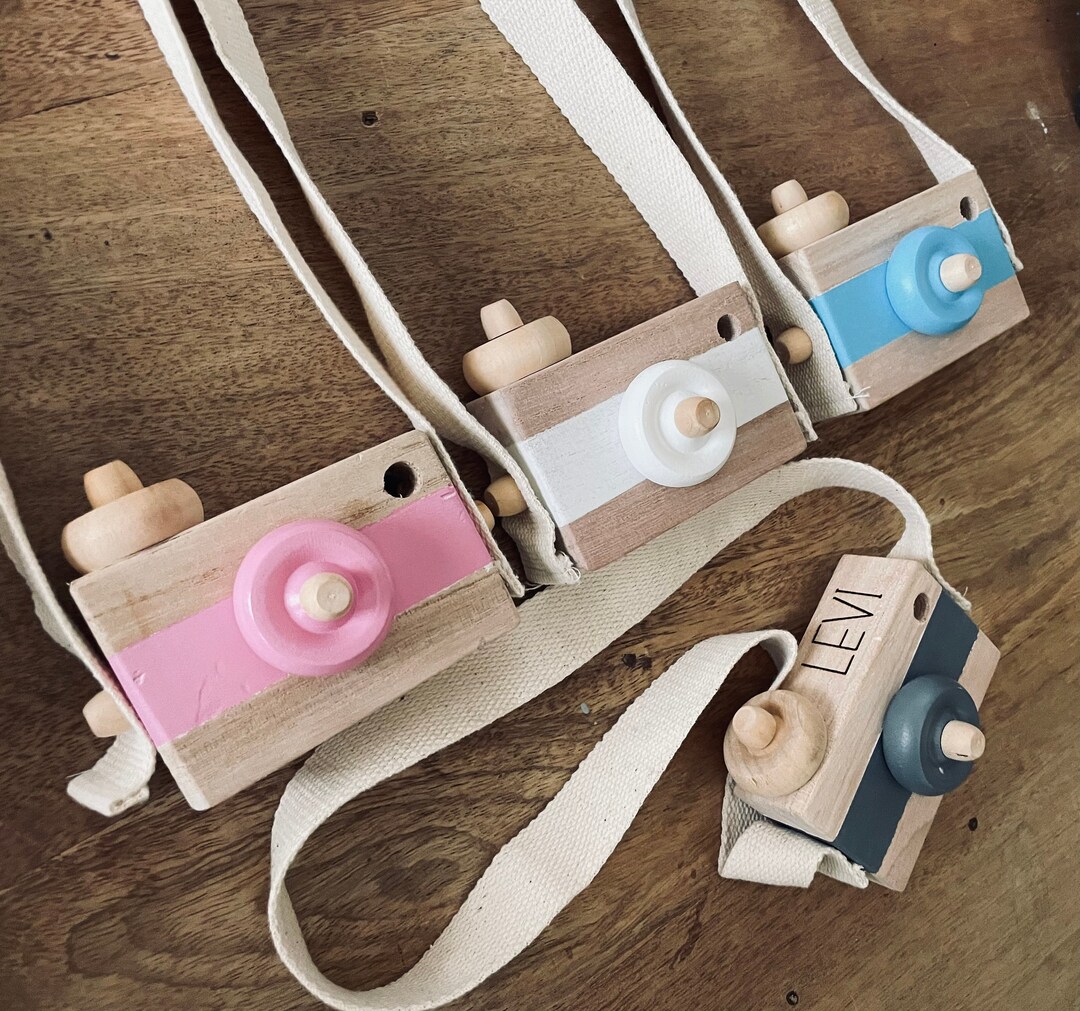 Montessori Wooden Play Camera With Cotton Strap - Etsy
