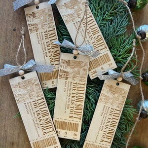 Custom Concert Ticket Laser Engraved Wooden Memory Event Personalized ...