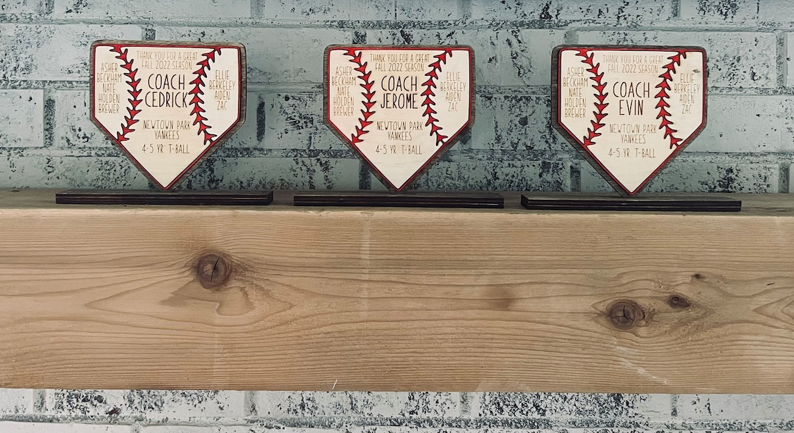 Personalized Baseball Coach Plaque: Laser Engraved Team Award - Etsy