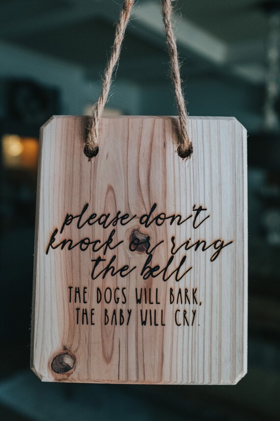 Please Dont Ring the Bell Sign | Etsy