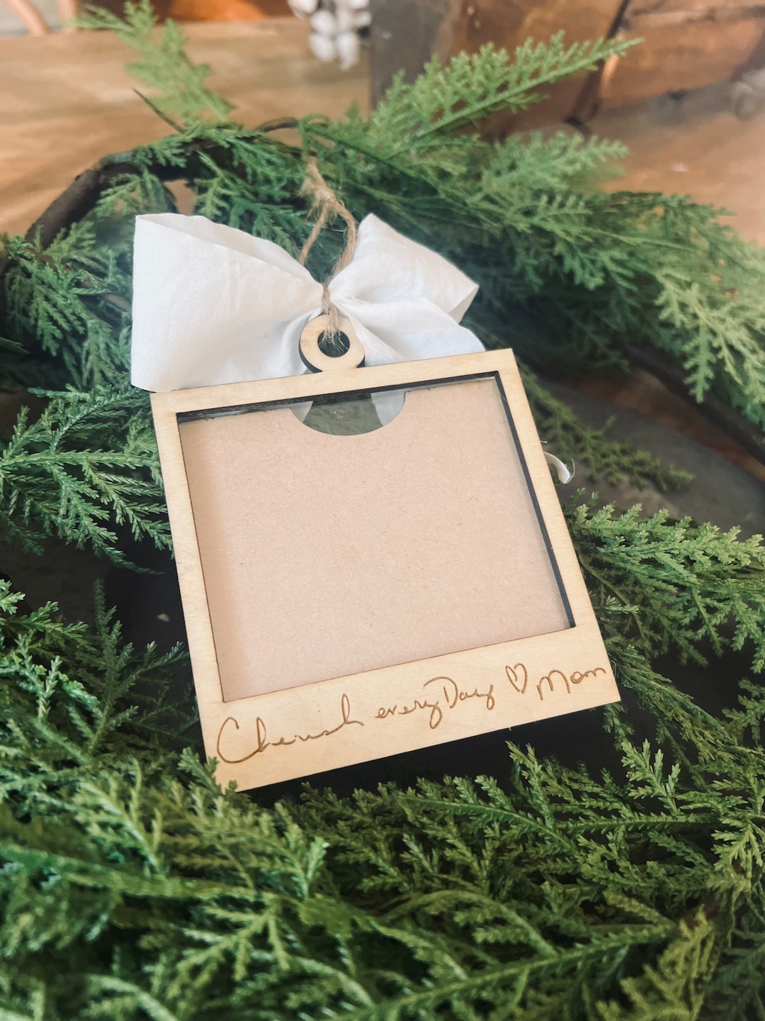 Handwriting Made to Order Custom Picture Frame Ornaments Engraved ...