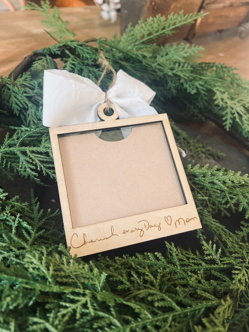 Custom Wording Made to Order Custom Picture Frame Ornaments - Etsy