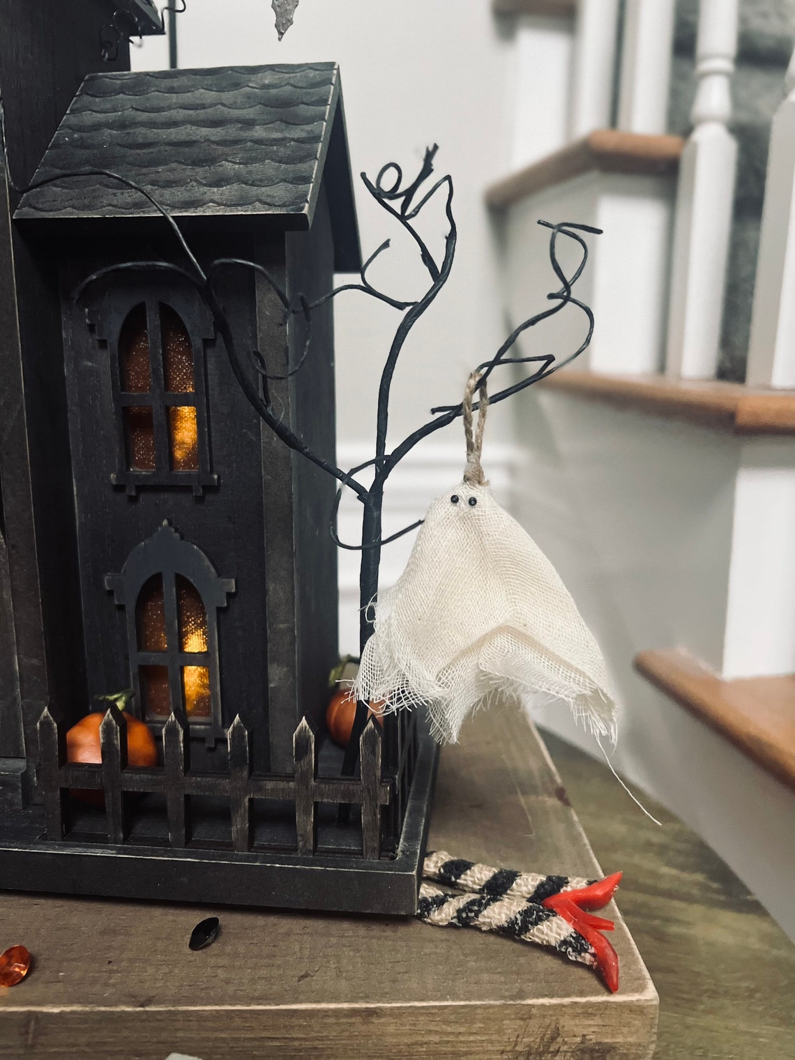 Mini Ghosts Halloween Ornaments Spooky Haunted House - Etsy