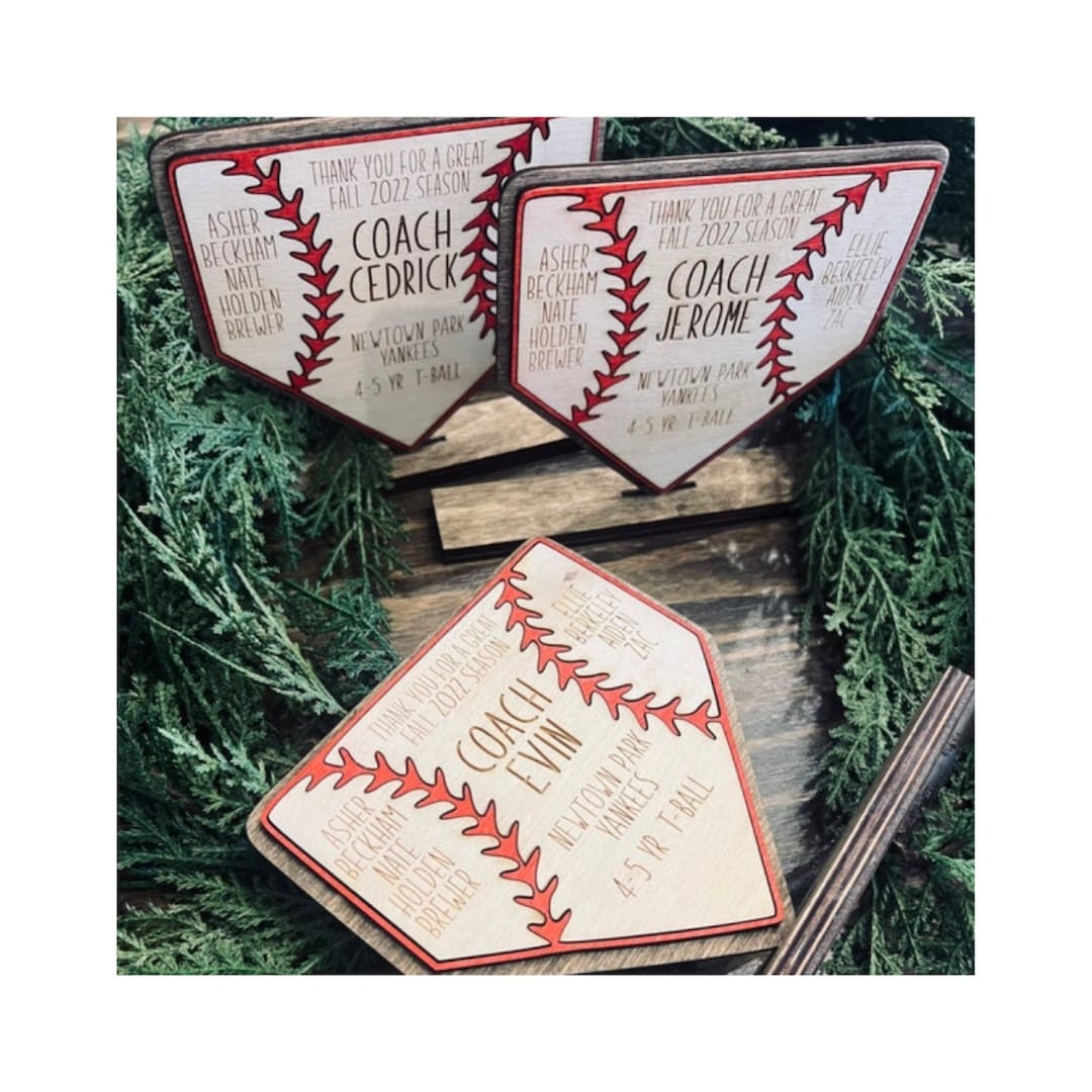 Personalized Baseball Coach Plaque: Laser Engraved T-ball Trophy - Etsy