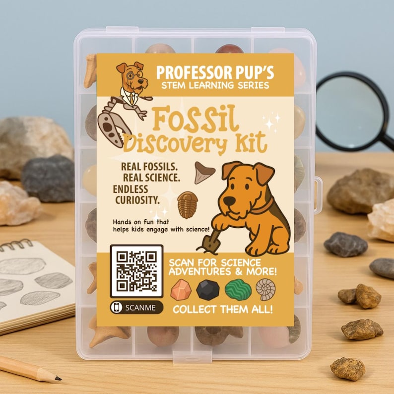 Fossil Discovery Kit: Real Fossils for Kids (STEM Learning ...