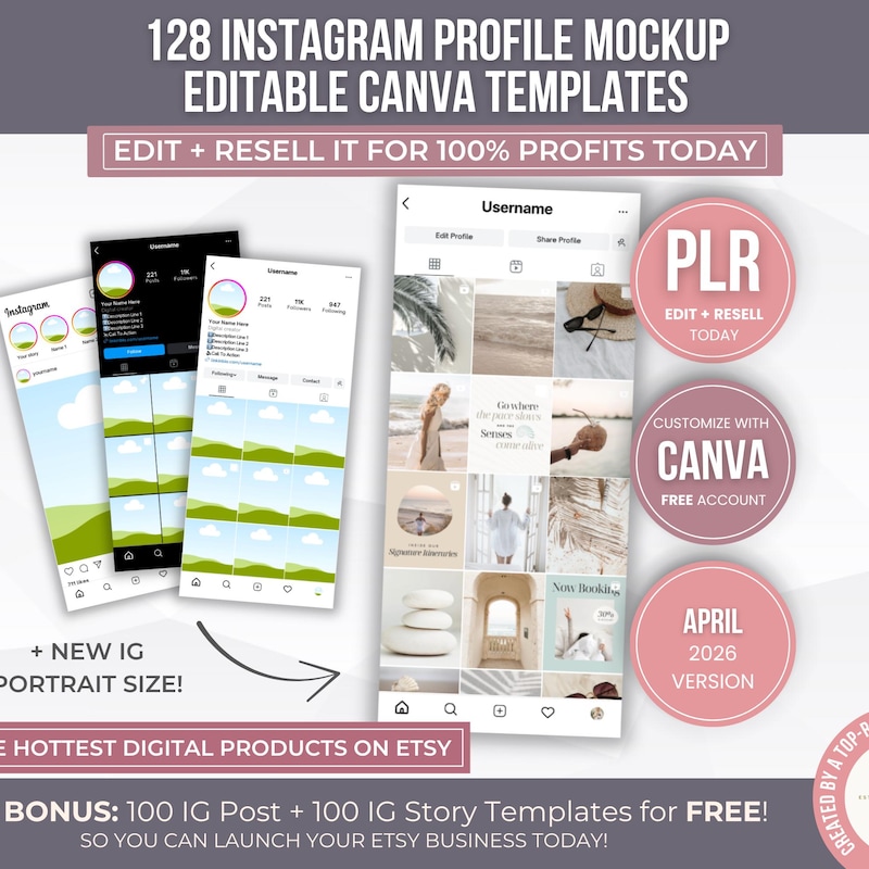 Instagram Template Font - Etsy