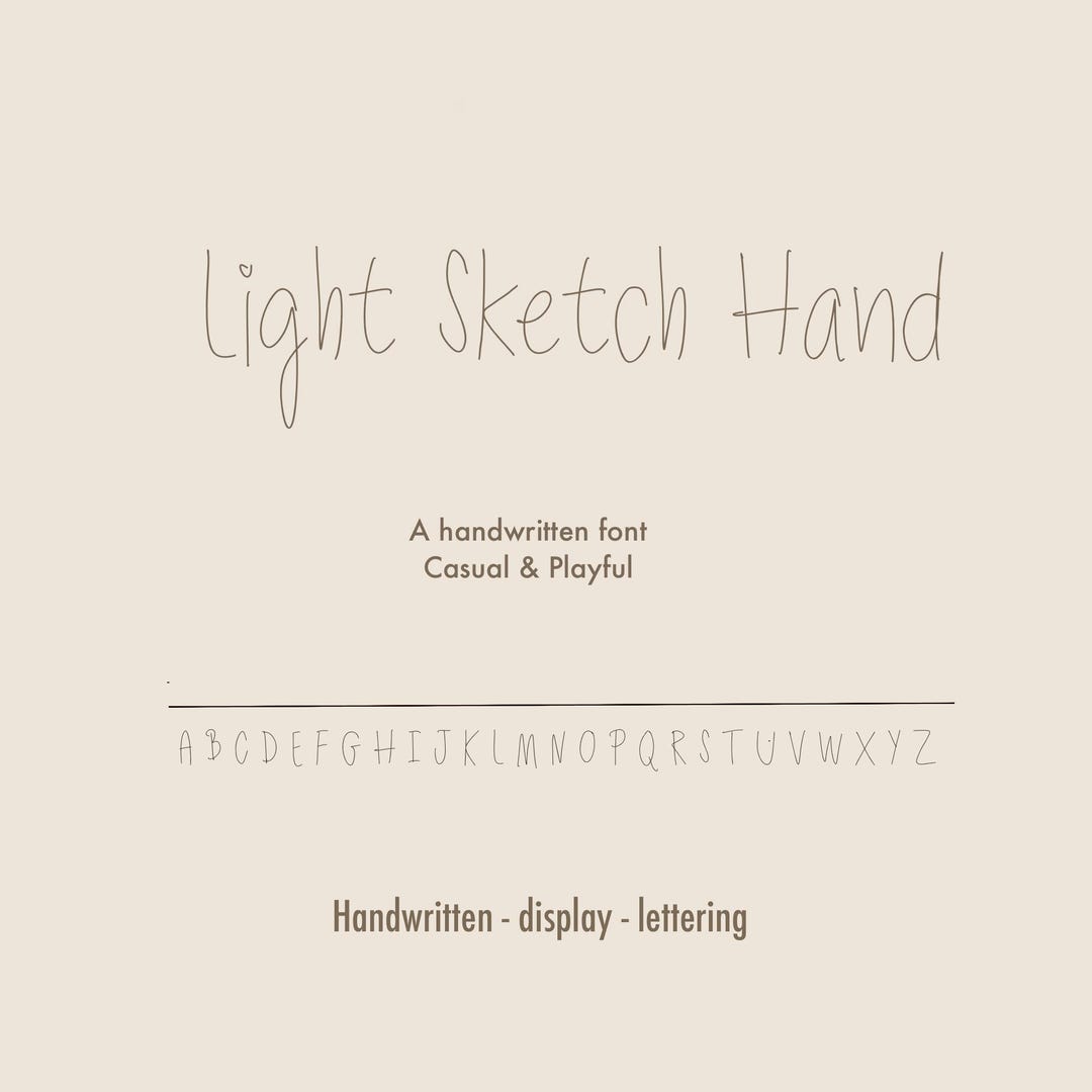 Light Sketch Hand Font | Skinny Handwritten Font | Minimal Typeface ...