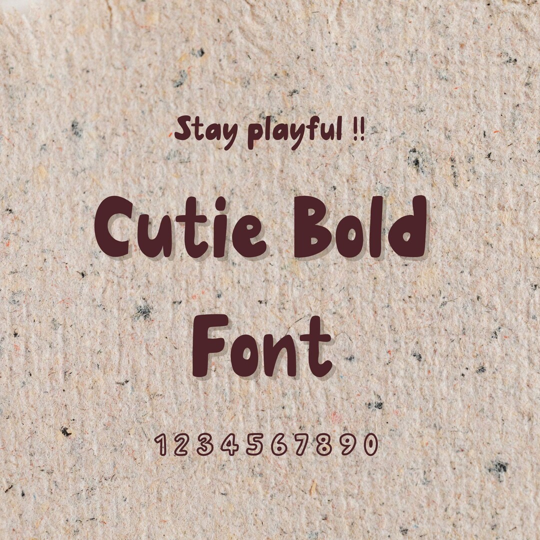 Kawaii Bold Font | Chunky Handwriting Typeface for Digital Planners ...