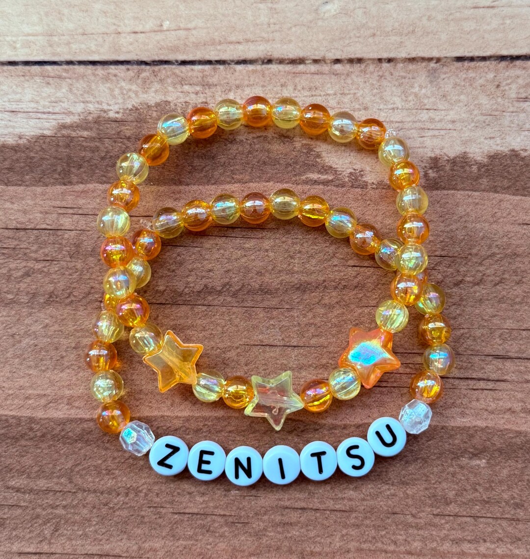 Zenitsu Agatsuma - Demon Slayer - Anime Bracelet Stack - Etsy UK