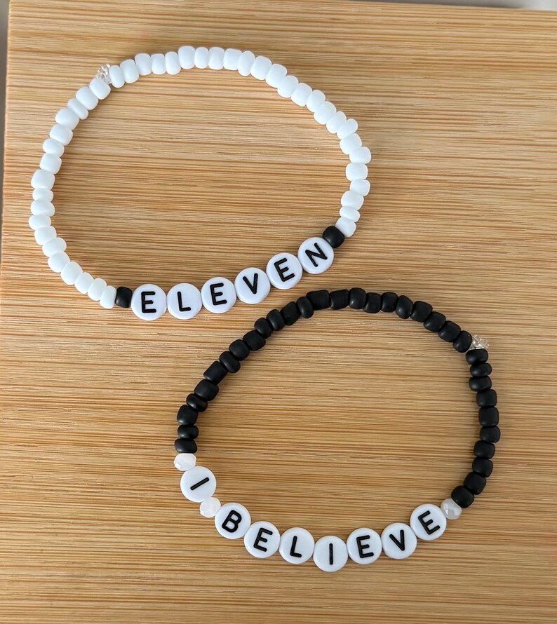 Creepy Show-inspired “eleven / I Believe” Bracelet Stack - Etsy