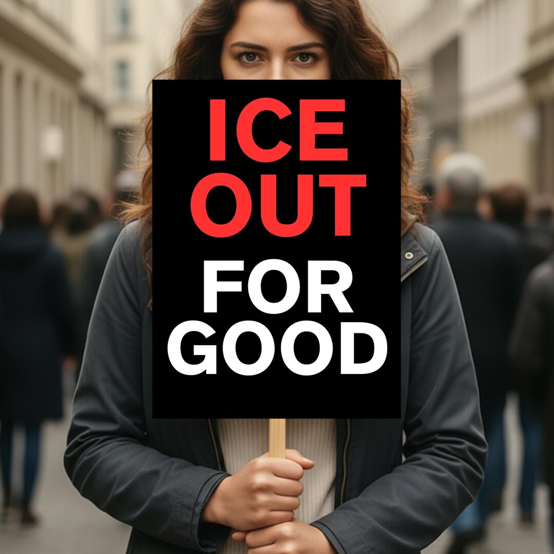 ICE Out for Good Anti Trump Protest Sign - Etsy