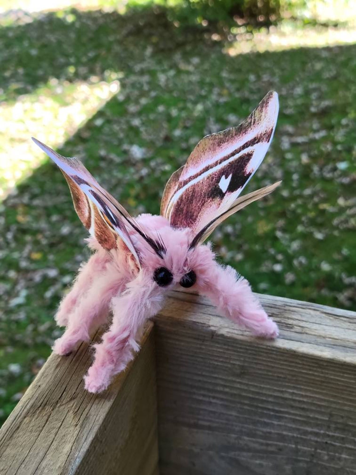 Pink Silk Moth Butterfly Soft Sculpture Ooak Textile - Etsy