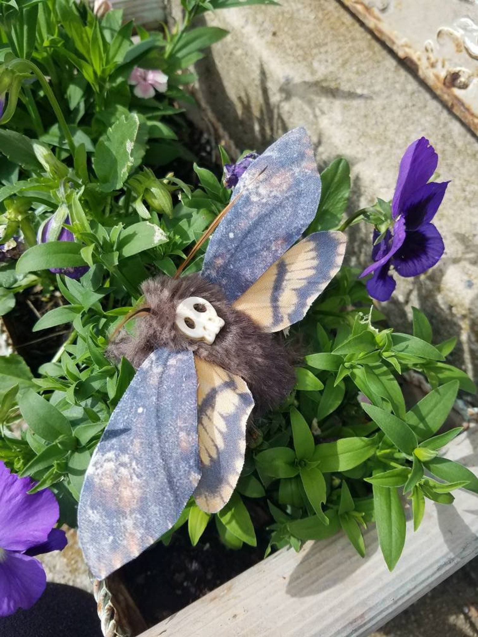 Death head moth soft sculpture ooak textile taxidermy faux | Etsy