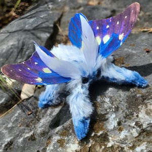 Blue Moth Faux Entomology Sculpture, Plush Figure, Insect Doll, OOAK - Etsy