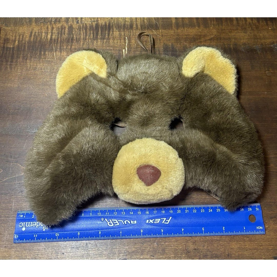 Vintage Plush Brown Bear Facial Mask Chosun PR China - Etsy